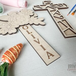 Easter Cross DIY Paint Laser File, Easter Cross SVG, Easter Laser Cut ...
