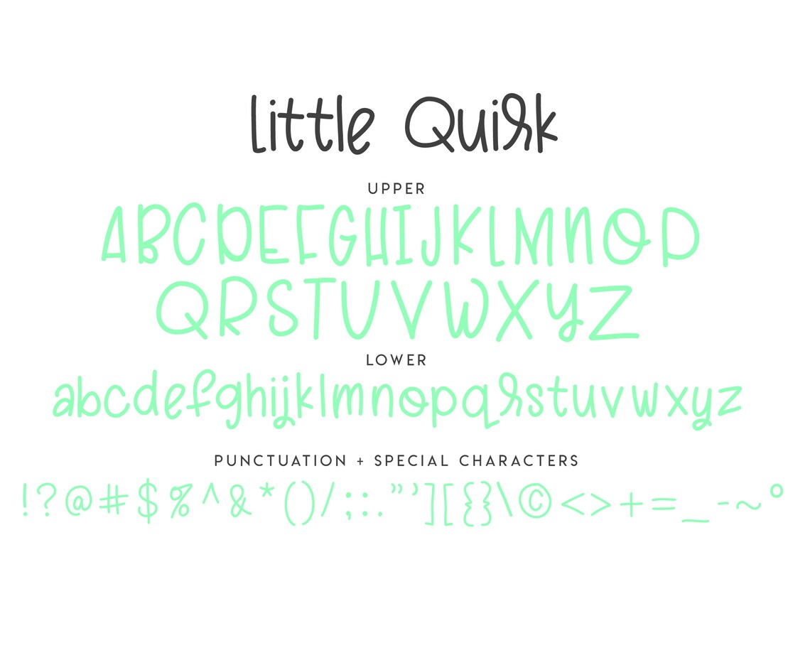 Little Quirk Font Quirky Font Commercial Use Fonts Fun - Etsy