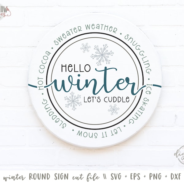 Hello Winter Sign - Etsy