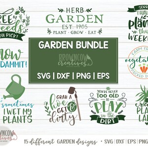 Garden Sign Cut Files Bundle, Garden SVG Bundle, Garden Svgs, Garden ...