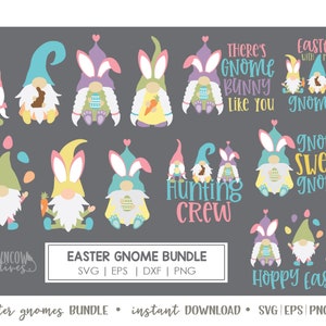Easter Gnomes SVG Bundle, Easter Gnomes, Easter Gnomes Cut Files ...