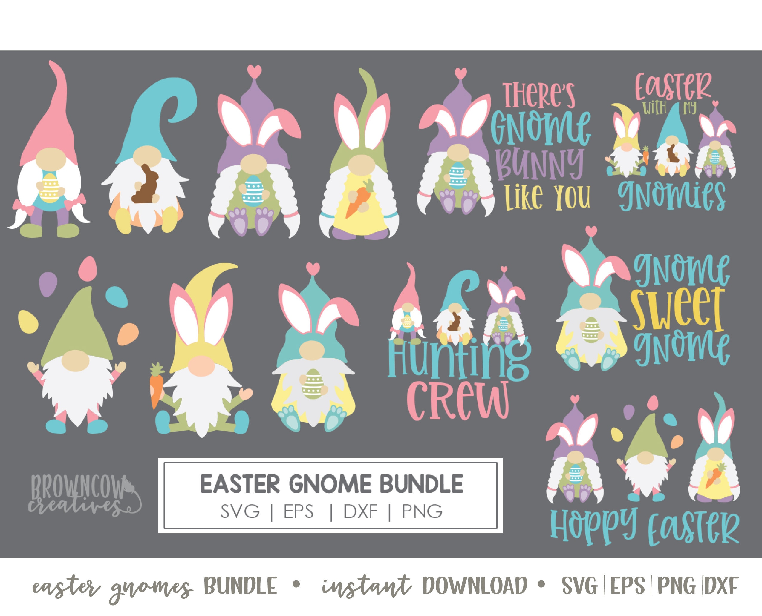 Easter Gnomes SVG Bundle, Easter Gnomes, Easter Gnomes Cut Files ...