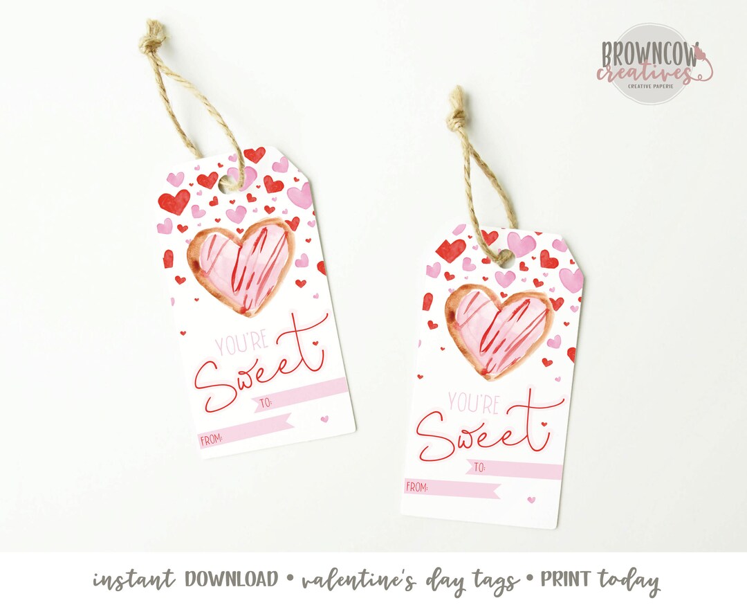 INSTANT DOWNLOAD Valentine's Day Gift Tags, Valentine Tags, Printable ...