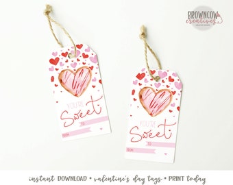 Valentine Treat Gift Tags - Etsy