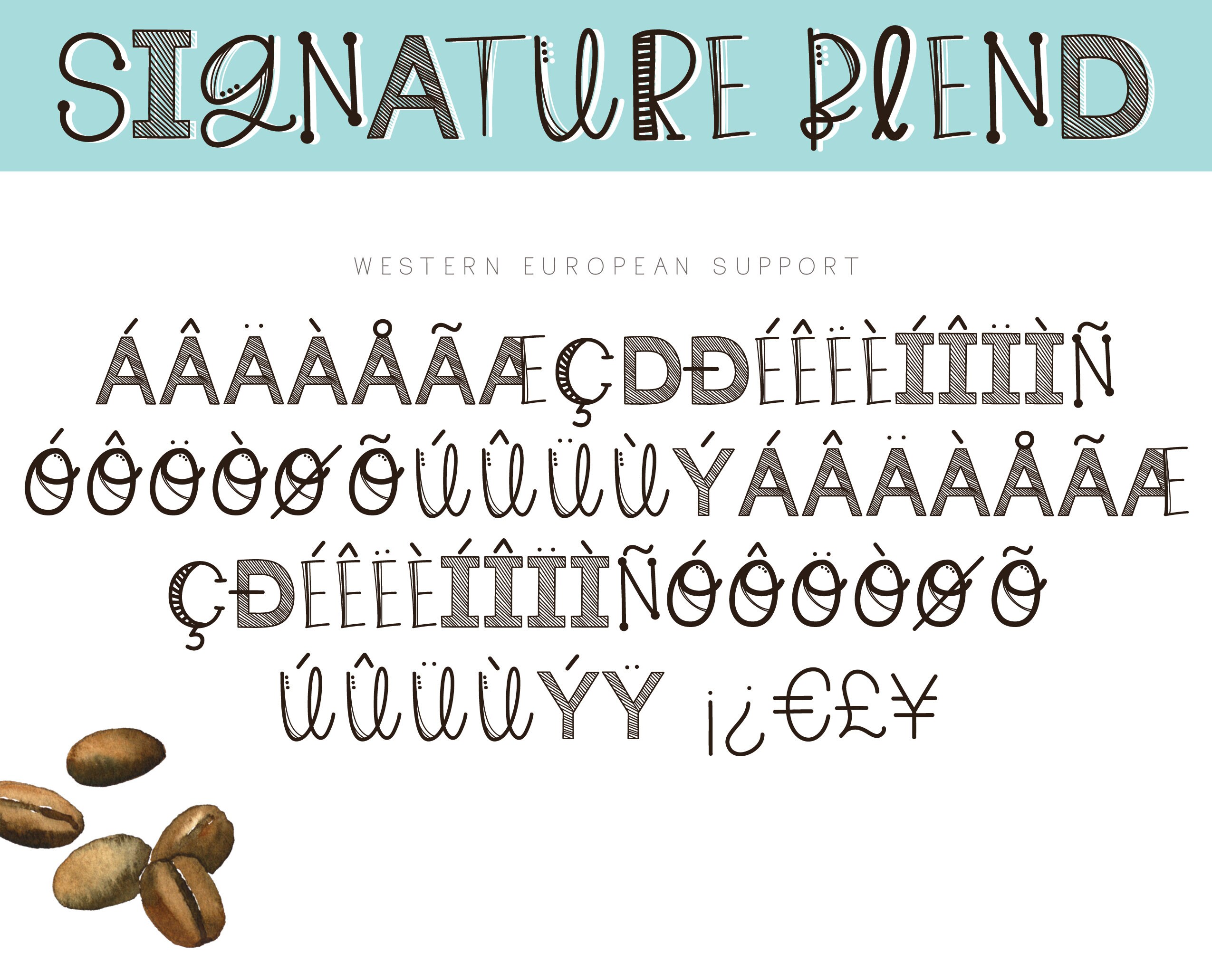 Signature Blend Font Fonts for Commercial Use Fun Fonts | Etsy