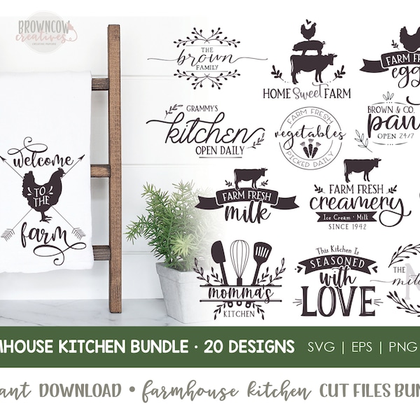 Farmhouse Kitchen Svg - Etsy