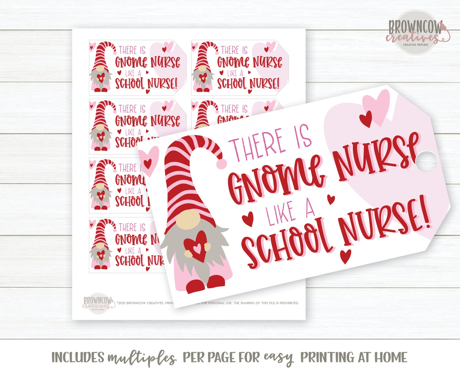 INSTANT DOWNLOAD Valentine's Day School Nurse Gift Tags - Etsy