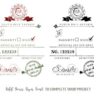 Santa Sack SVG Cut File, Santa Tag SVG Cut File, Santa Sack Craft Files ...