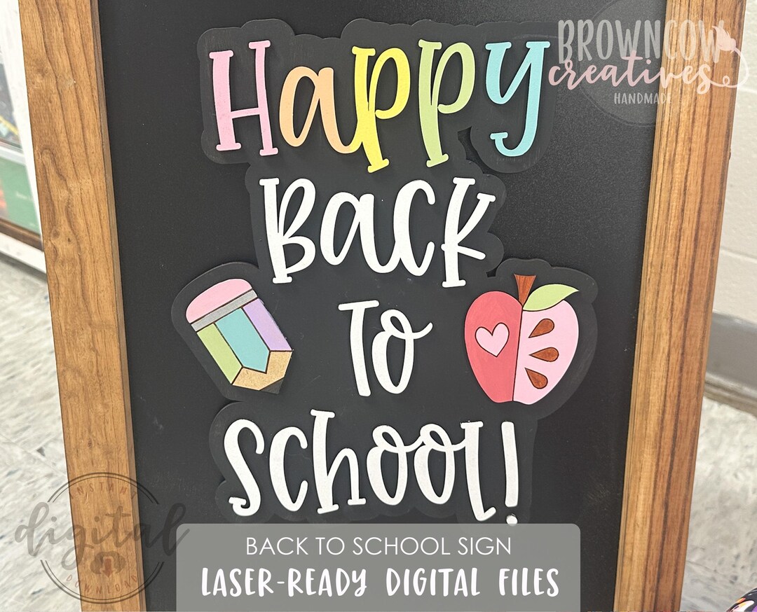Back to School Teacher Sign Laser File, Chalkboard Teacher Laser File ...