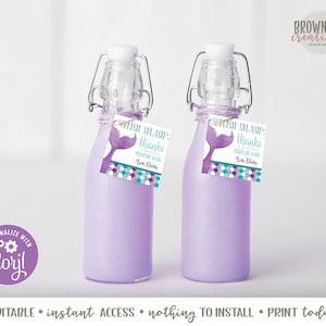 Under the Sea Party Favor Tag, Mermaid Party Gift Tag, Printable Gift ...