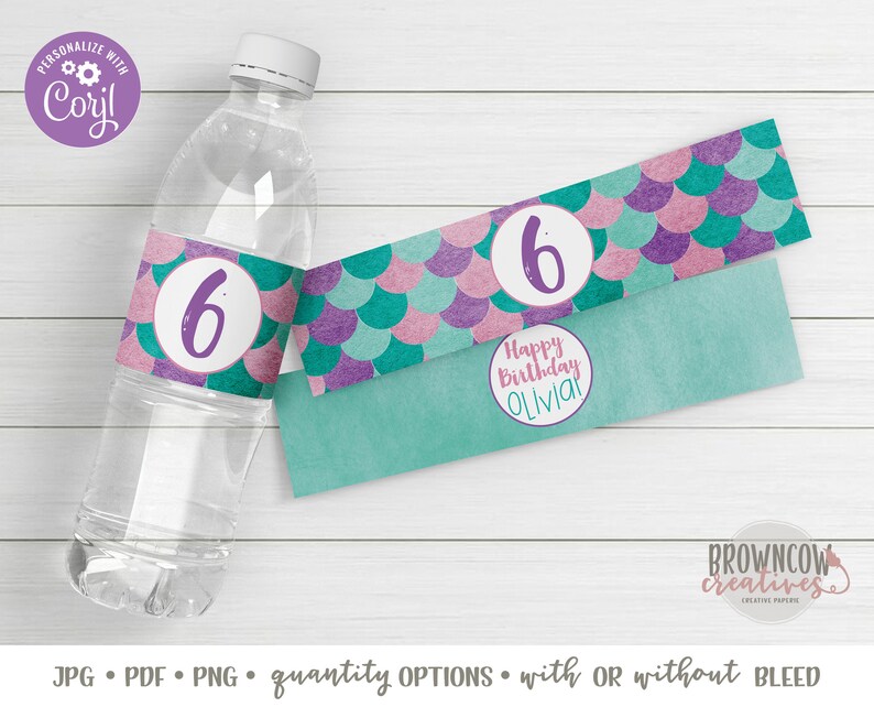 Mermaid Birthday Party Decorations, Under the Sea Printables (editable ...