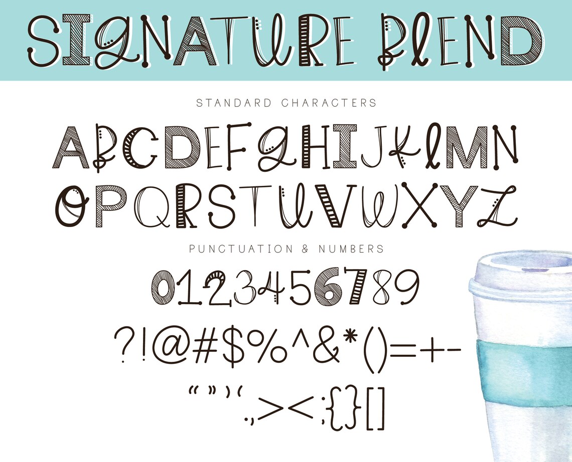 Signature Blend Font Fonts for Commercial Use Fun Fonts - Etsy
