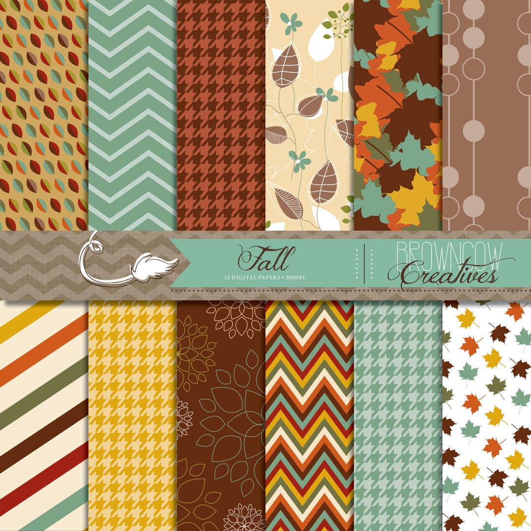 INSTANT DOWNLOAD Fall Digital Papers - Etsy
