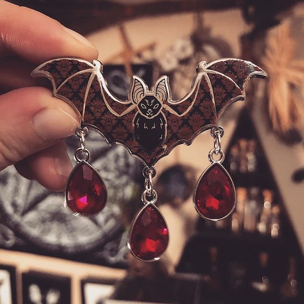 Bat Pin - Etsy