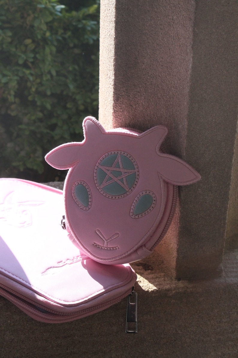Gothic Goat Coin Purse Black Lavender or Cotton Candy - Etsy