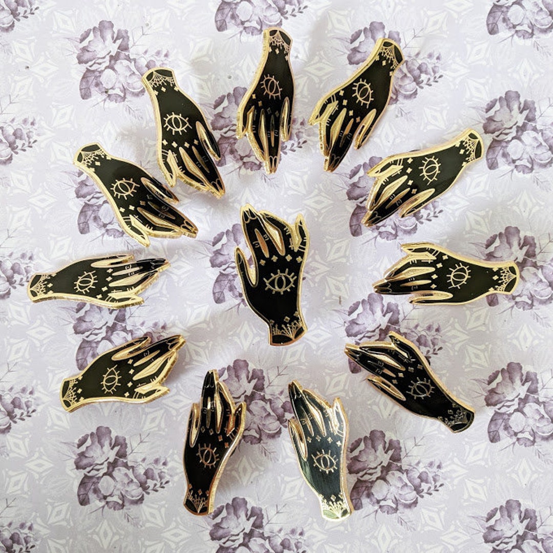 Evil Eye - Witch Hand Enamel Pin - Etsy