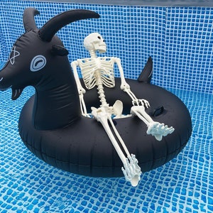 PRE-ORDER Black Phillip Goat Pool Float swim Deliciously - Etsy