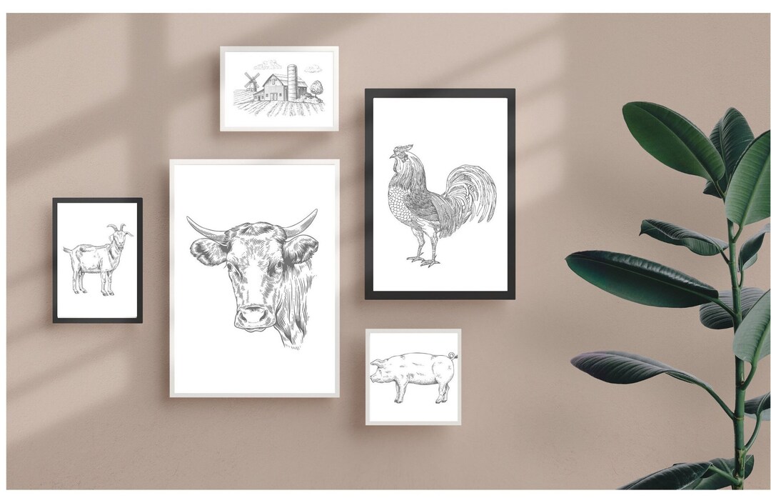 Farm Print Set - Digital Download - Instant Download - Printable Art ...