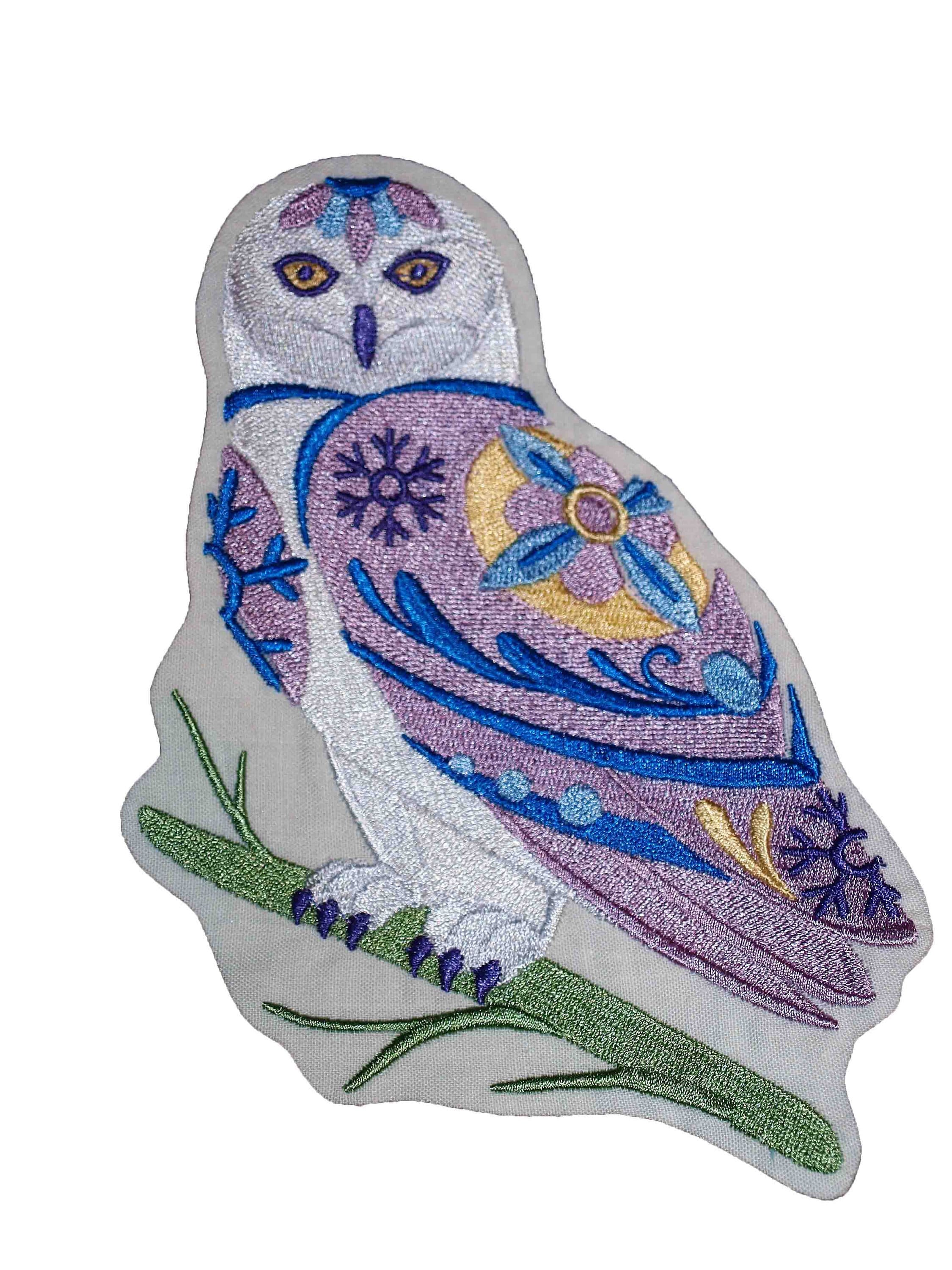 Snowy Owl Patch Embroidered Owl Patch Owl Sew on Patch Iron - Etsy UK