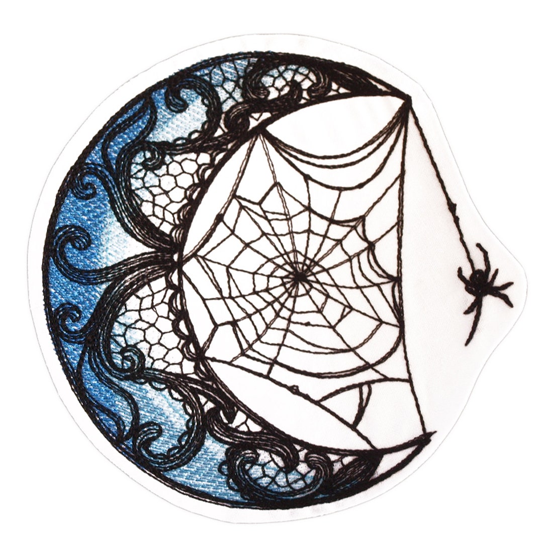 Luna Web Patch, Luna Web Phantasm Patch, Moon Patch, Moon Iron on Patch ...