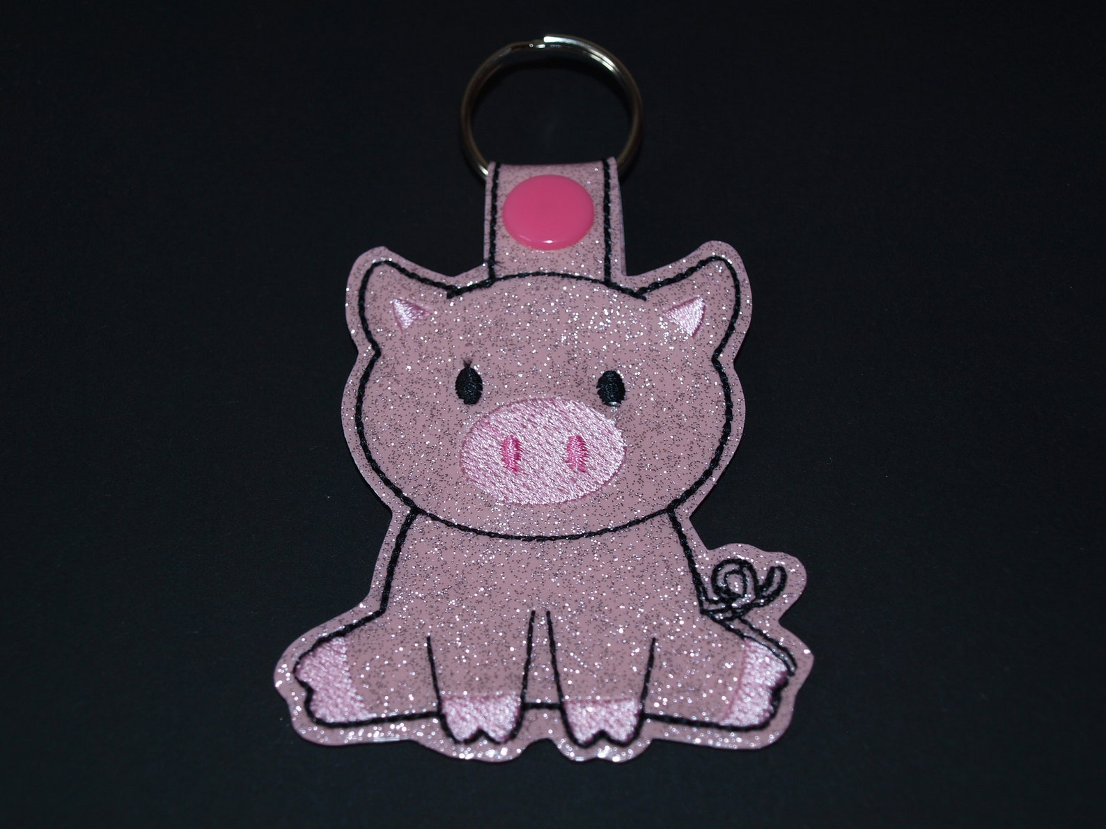 Pig Key Ring Pig Key Fob Pig Zipper Pull Pig Bag Tag Pig - Etsy