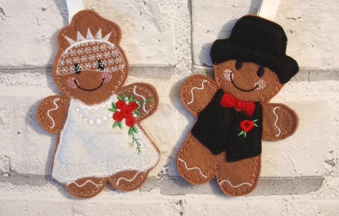 Bridge and Groom Gingerbread Hangers, Mr and Mrs Gifts, Mr and Mr Gifts ...