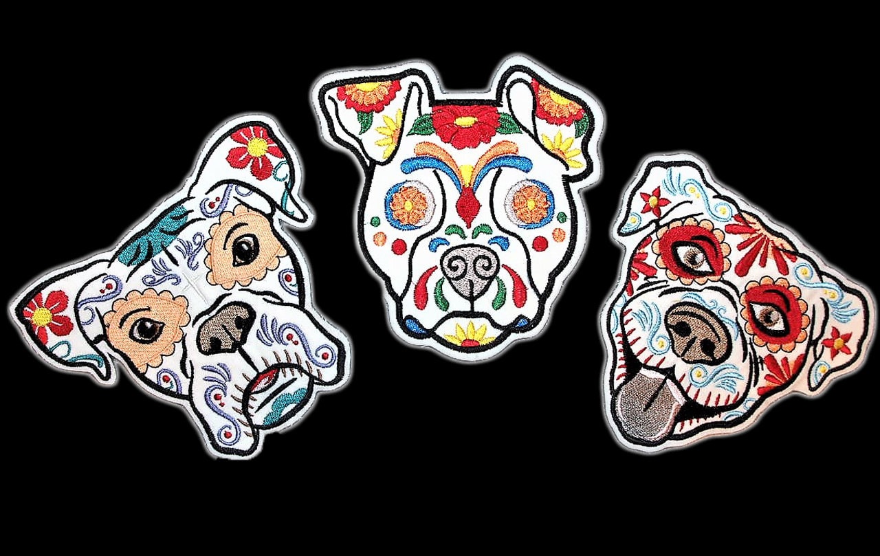 Parche del Día de los Muertos Perro calavera Calavera de - Etsy México