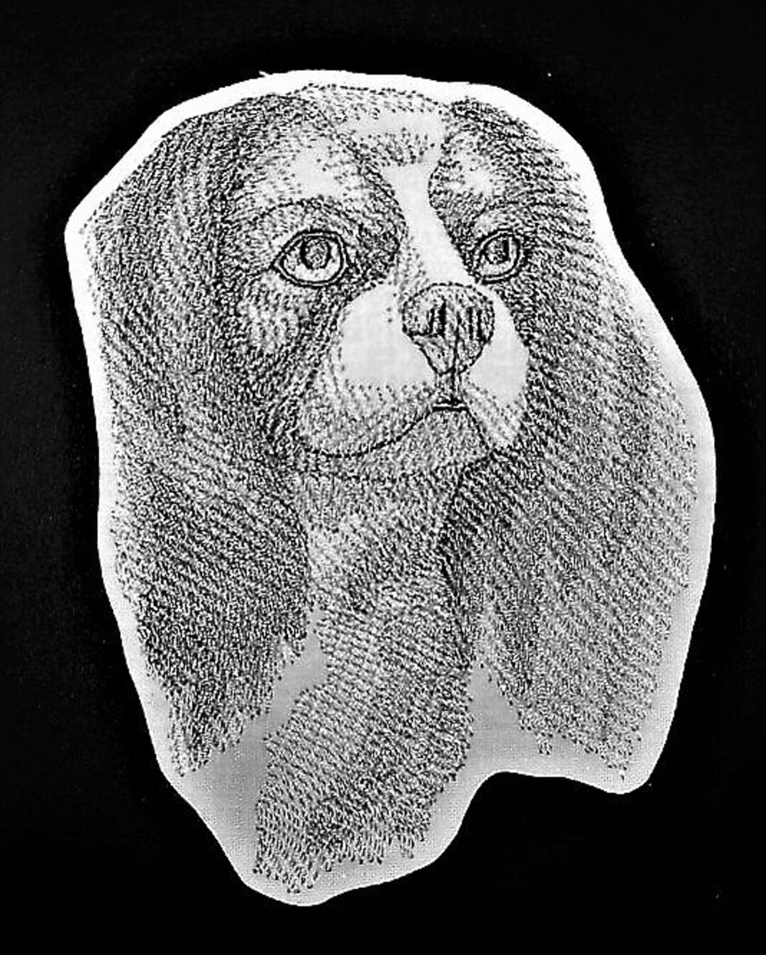 Cavalier Sketch Patch, KC Spaniel Patch, Dog Sketch, Iron on Patch ...