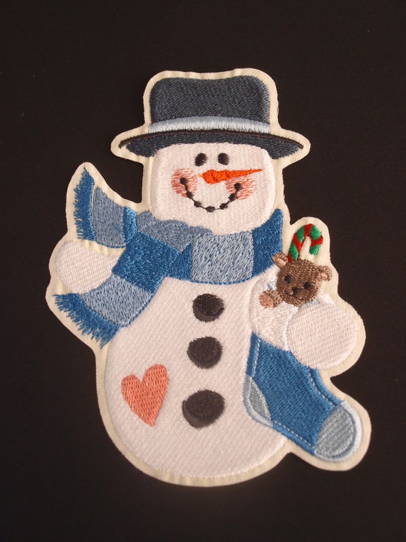 Snowman patch Embroidered patch Christmas toys Christmas | Etsy