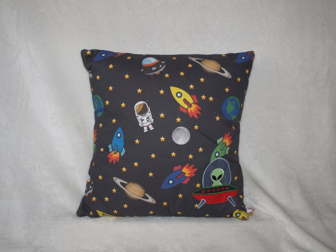 Alien Space Cushion, Alien Cushion, Space Cushion, Rocket Cushion ...