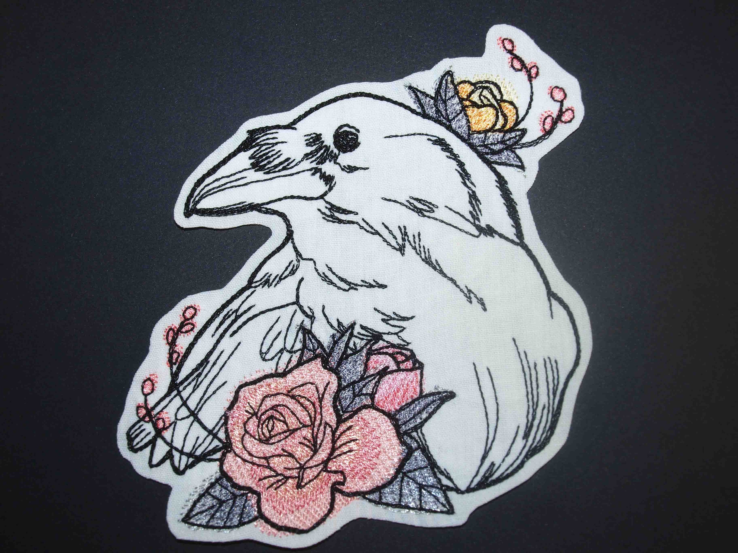 Raven Patch Raven dire bloom patch Raven flower patch | Etsy