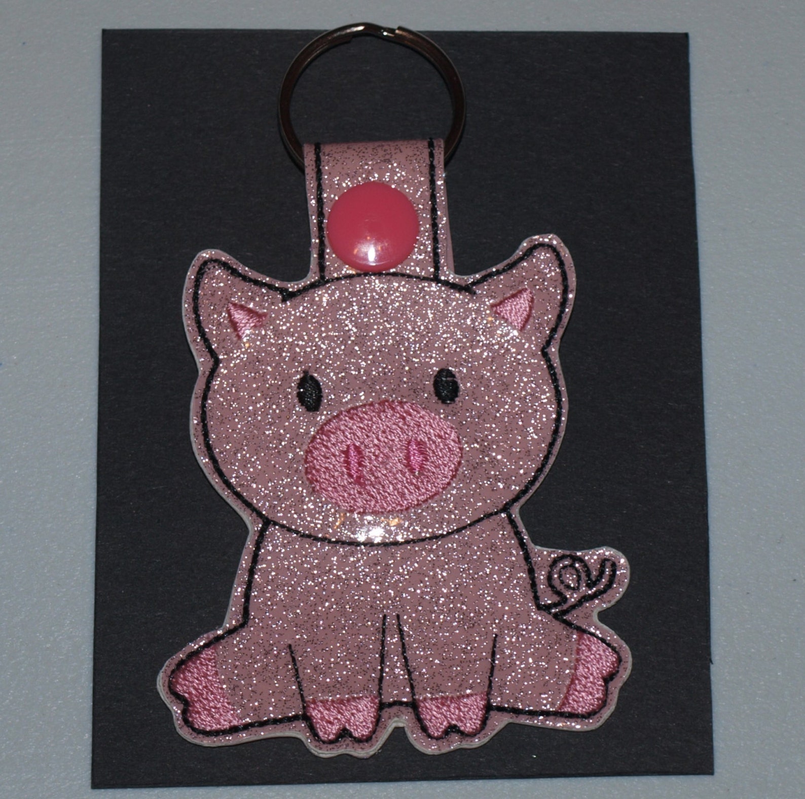 Pig Key Ring Pig Key fob Pig Zipper Pull Pig Bag Tag Pig | Etsy
