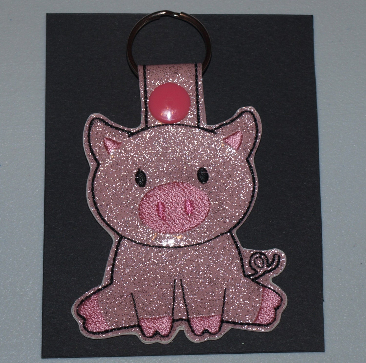 Pig Key Ring Pig Key fob Pig Zipper Pull Pig Bag Tag Pig | Etsy