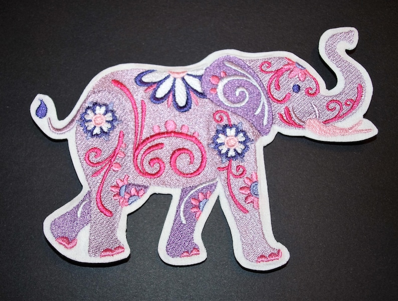 Elephant Patch Elephant Motif Flower Power Elephant Patch - Etsy UK