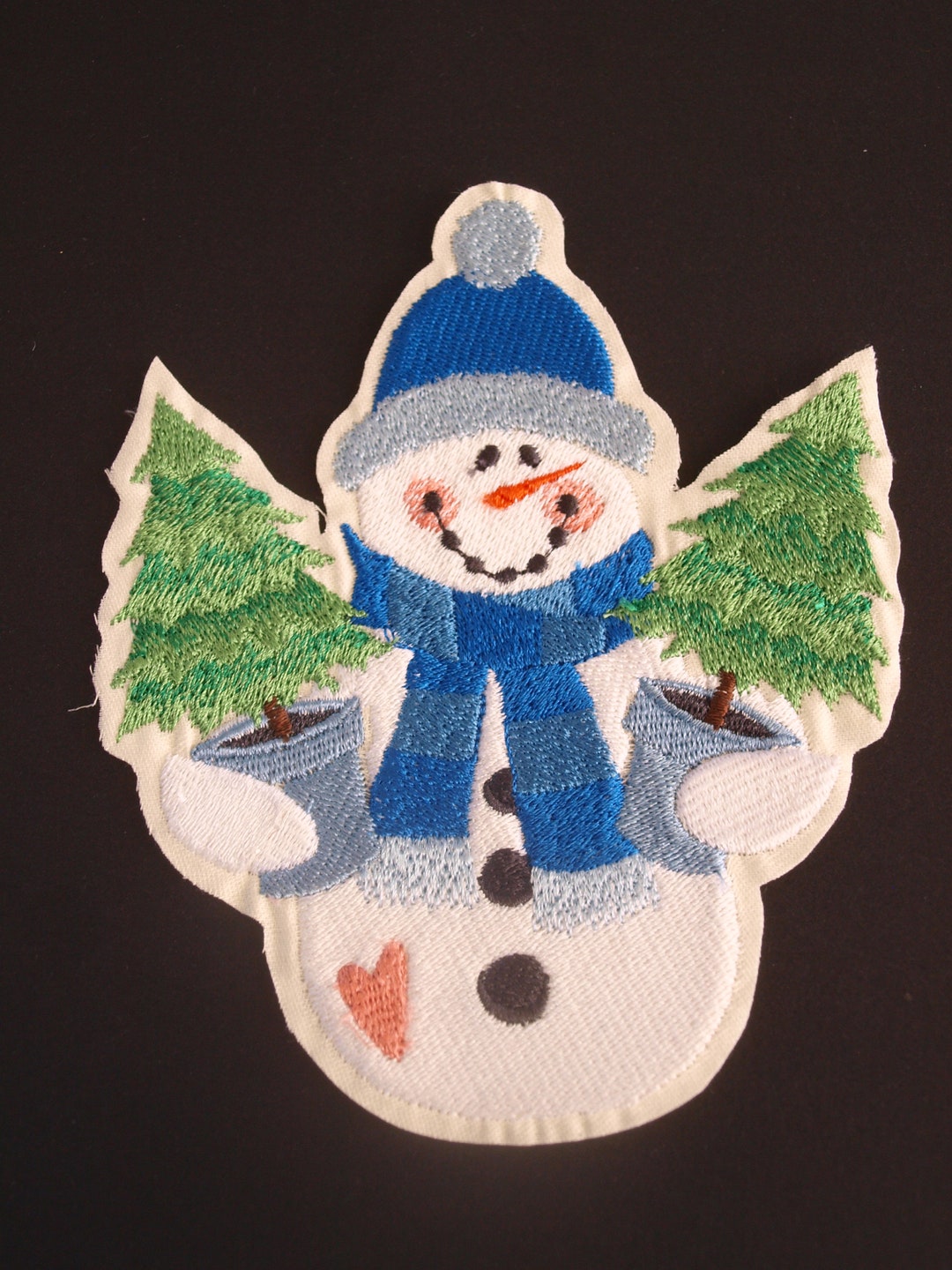 Snowman Patch, Snowman Embroidered Patch, Snowman Christmas Patch ...