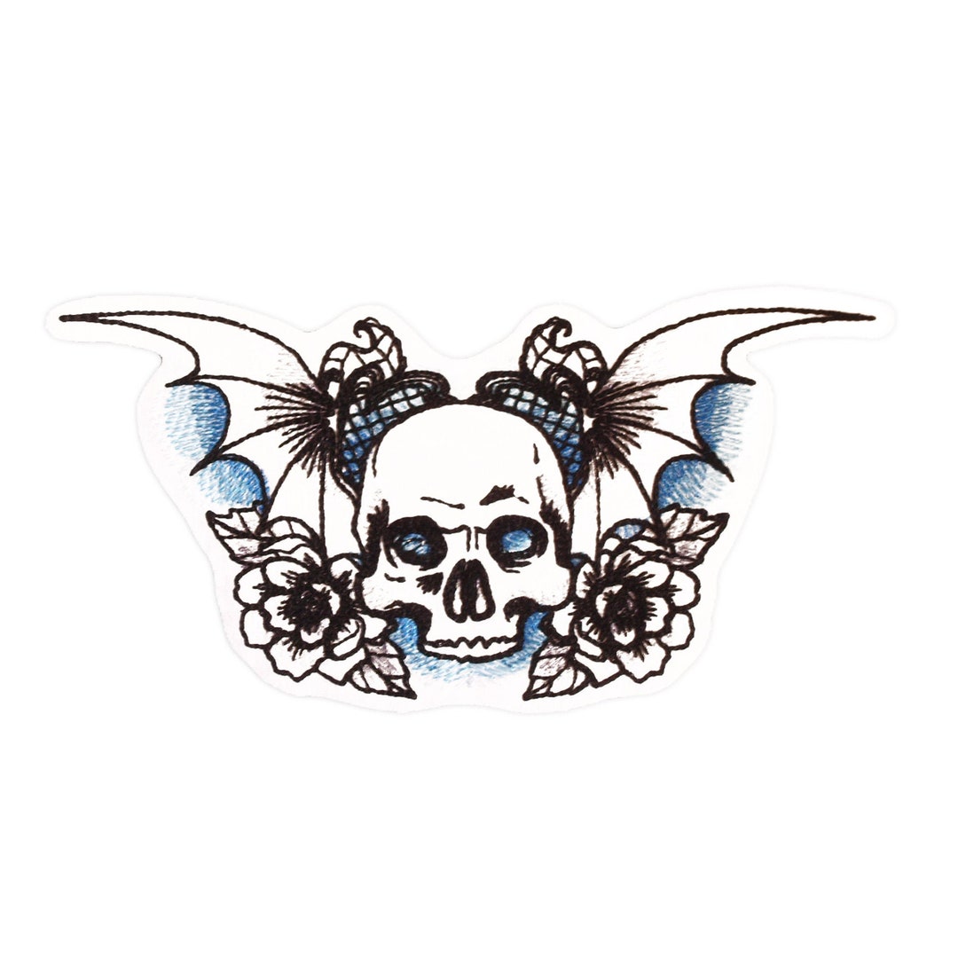 Winged Skull Patch, Skull Phantasm Patch, Winged Patch, Skull Iron on ...