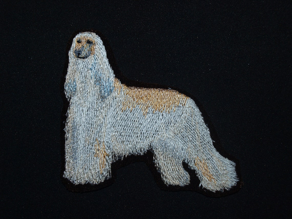 Afghan Hound Patch Afghan Hound Embroidered Patch Dog Patch - Etsy