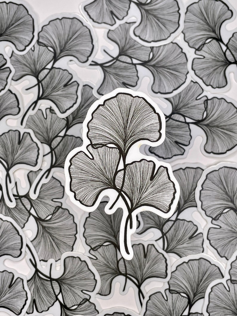 Ginko Leaves Sticker - Etsy