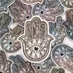 Evil Eye Hamsa Holographic Sticker - Etsy