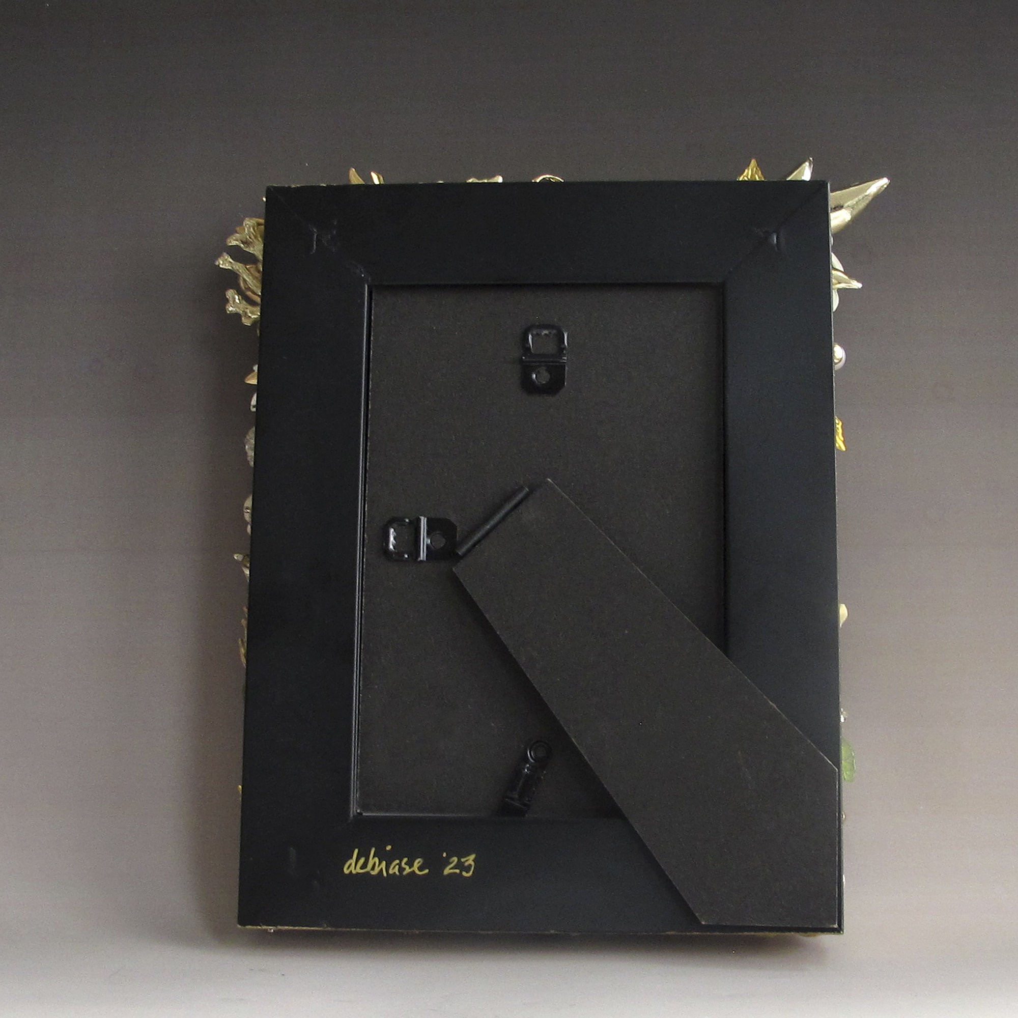 White Jeweled Picture Frame With Gold, Crystals and Pearls Handcrafted ...