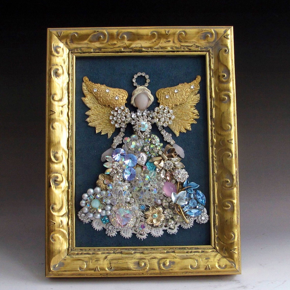 Jeweled Victorian Angel in Frame Custom Order Contact Seller to Select ...