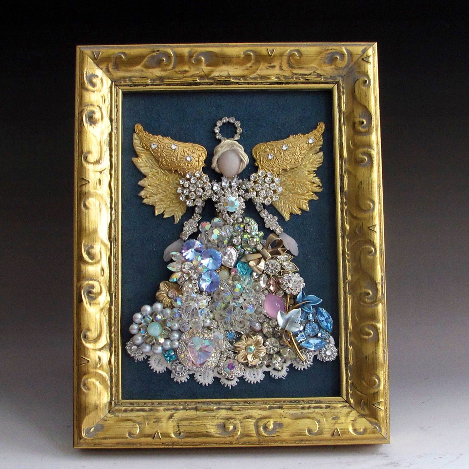 Jeweled Victorian Angel in Frame Custom Order Contact Seller to Select ...