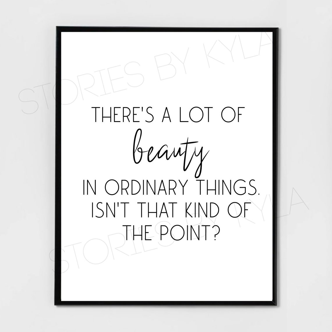 The Office Pam Beesly Beauty in Ordinary Things Quote - Digital ...