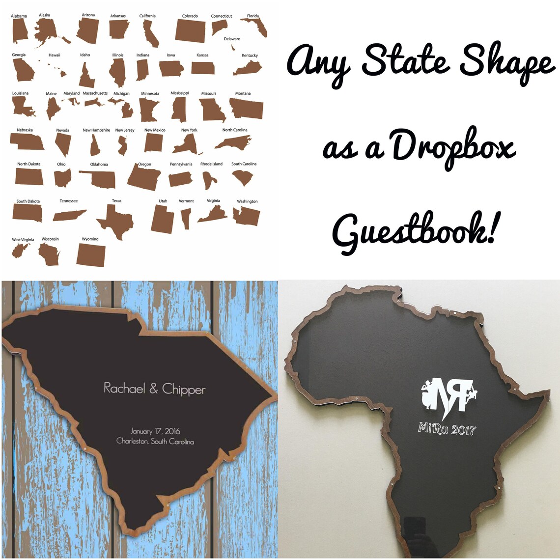 Any State/country Dropbox Guestbook Birthday/wedding Guest | Etsy
