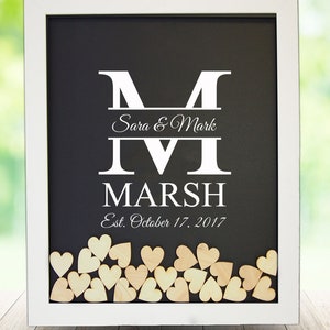 Guest Book Drop Box Frame, Wedding Guest Book Alternative, Guest Book ...