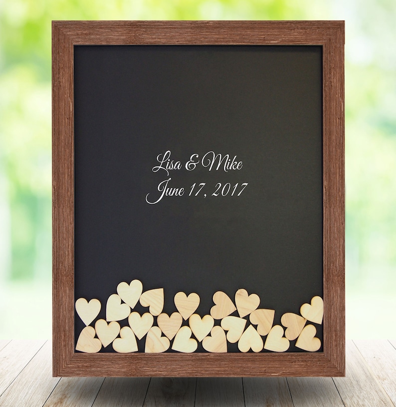 Guest Book Drop Box Frame, Wedding Guest Book Alternative, Custom Guest ...
