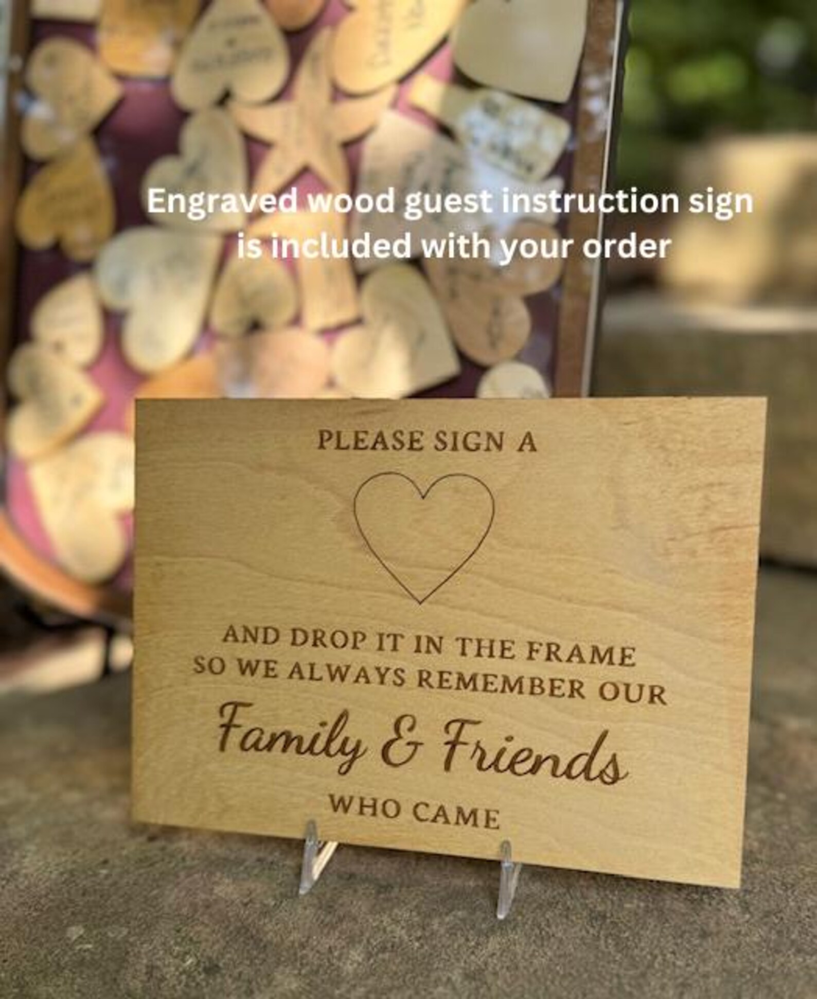 Guest Book Drop Box Frame With Photo Opening, Wedding, Guestbook, Frame ...