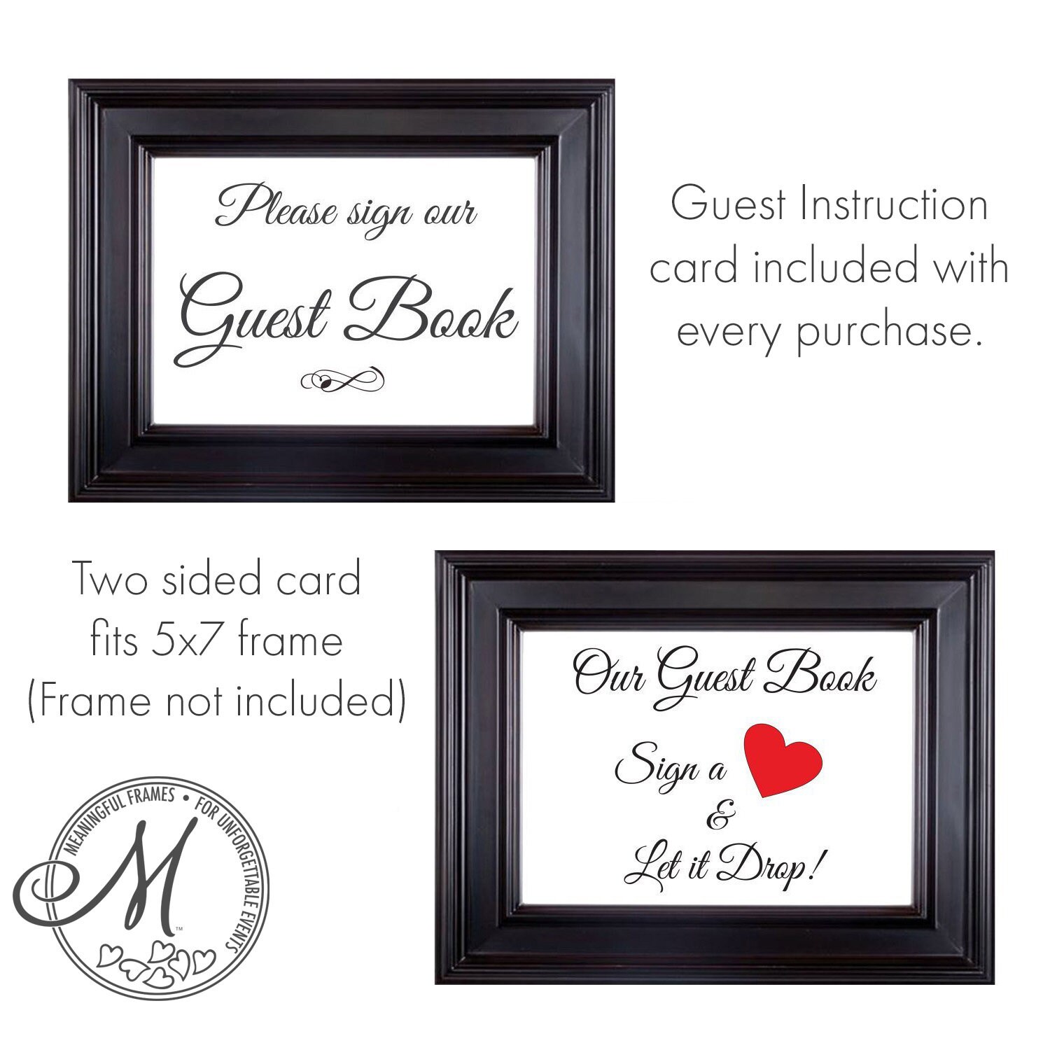 Guest Book Drop Box Frame Wedding Guest Book Alternative | Etsy