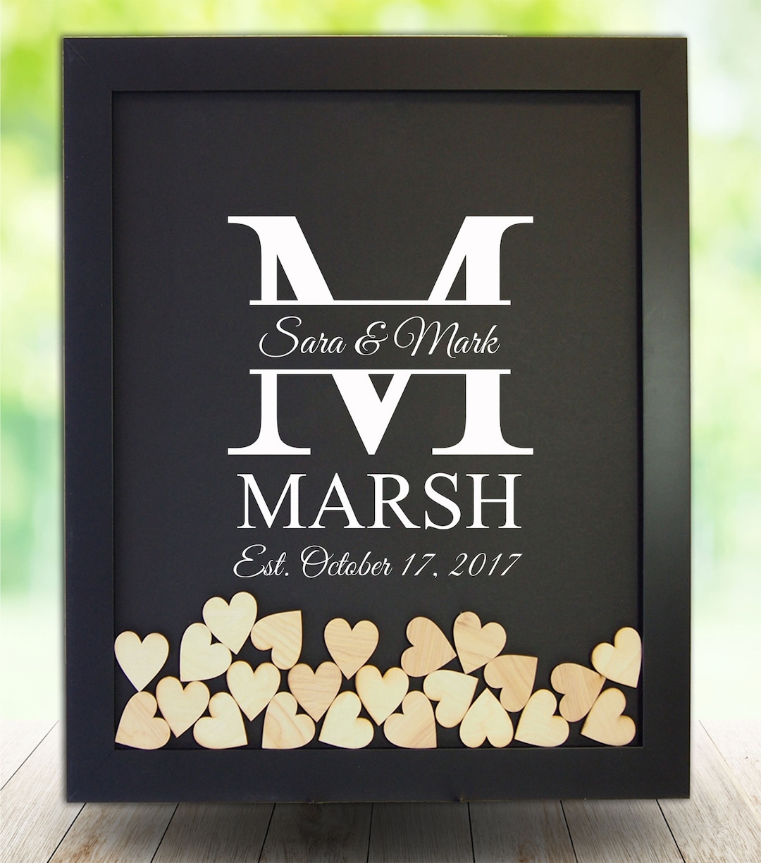 Guest Book Drop Box Frame, Wedding Guest Book Alternative, Guest Book ...