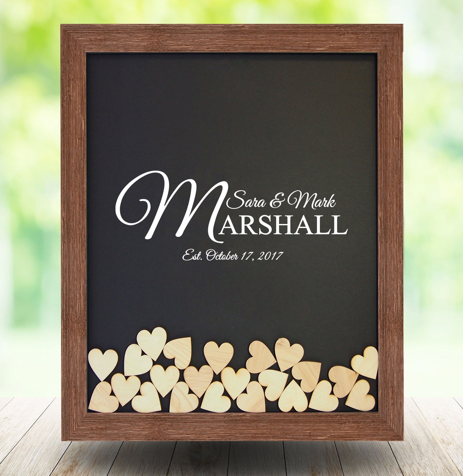 Guest Book Drop Box Frame, Wedding Guest Book Alternative, Guest Book ...